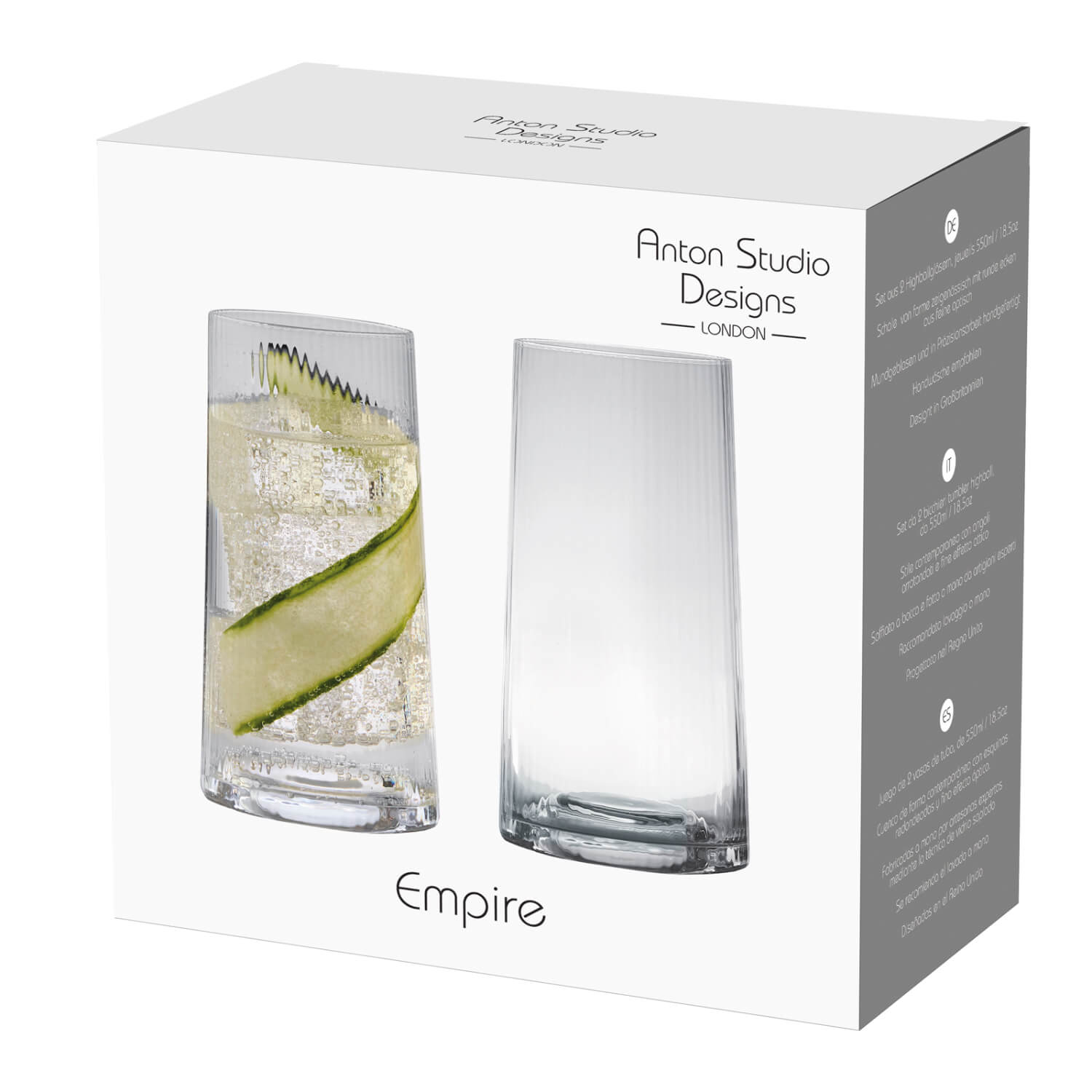 Buy Anton Studio Designs | 2-Piece Hi-Ball Glasses Set - Empire ...