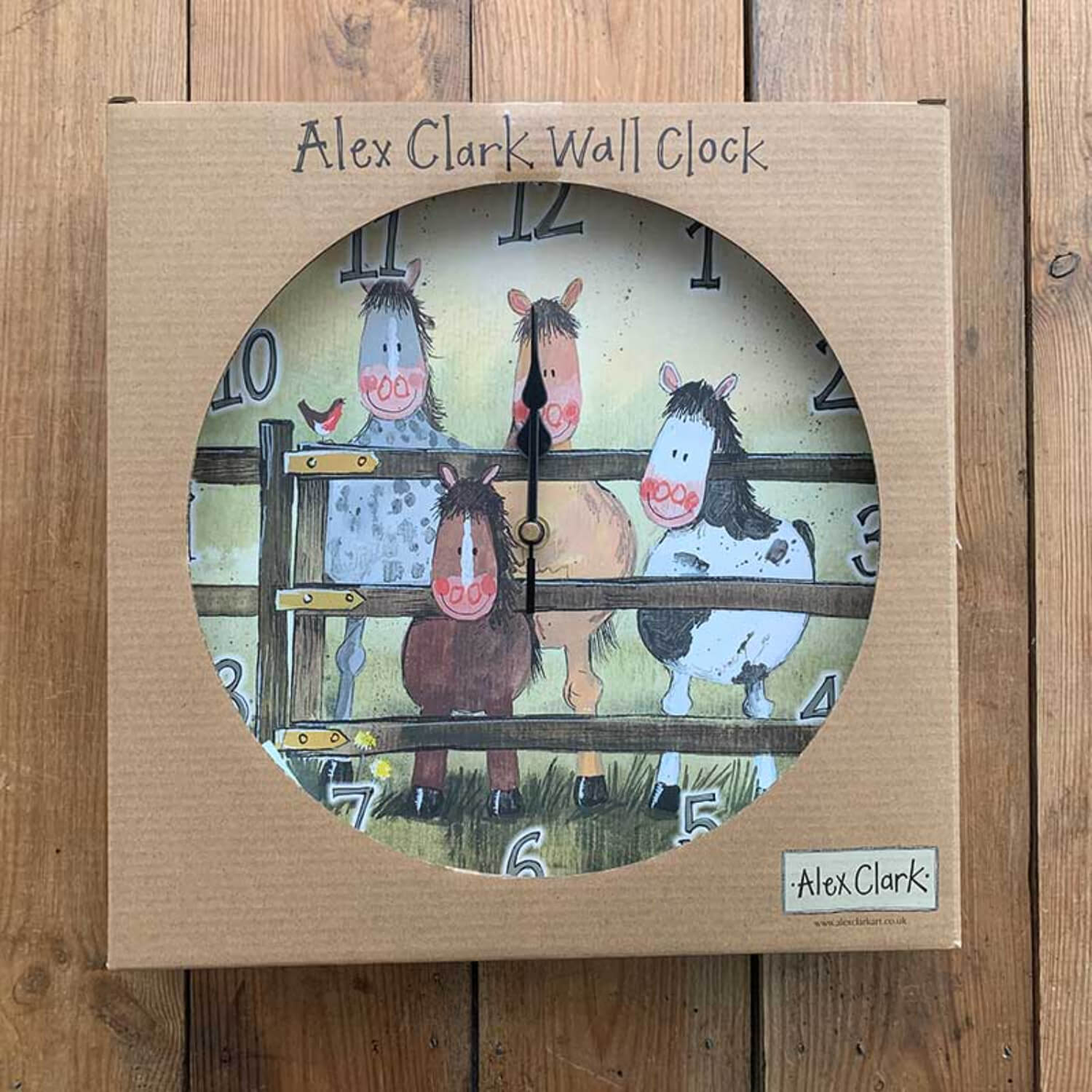 Buy Alex Clark | Wall Clock - Ponies – Potters Cookshop