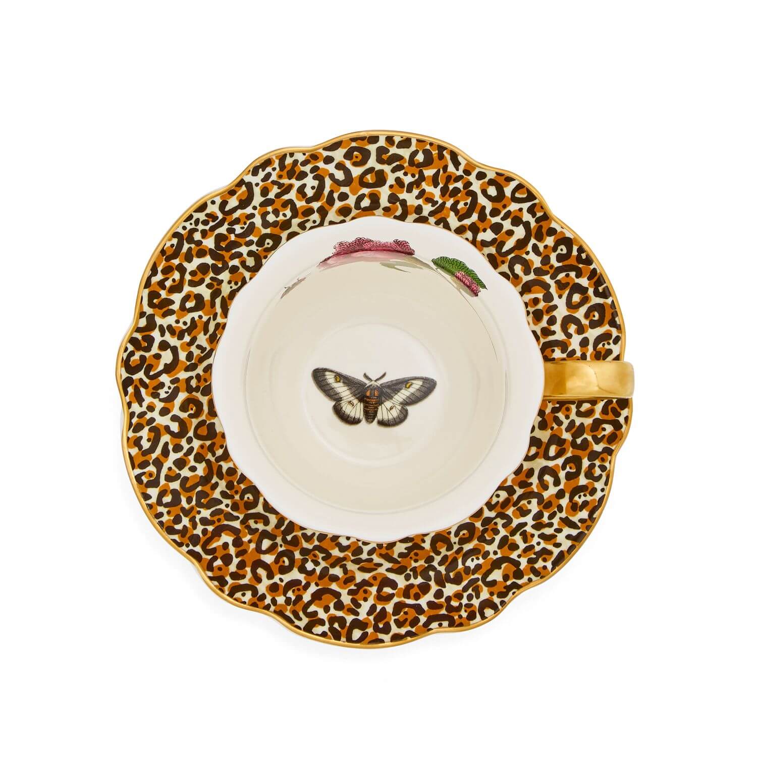 Buy Spode | Creatures of Curiosity Fluted Tea Cup & Saucer - Floral ...