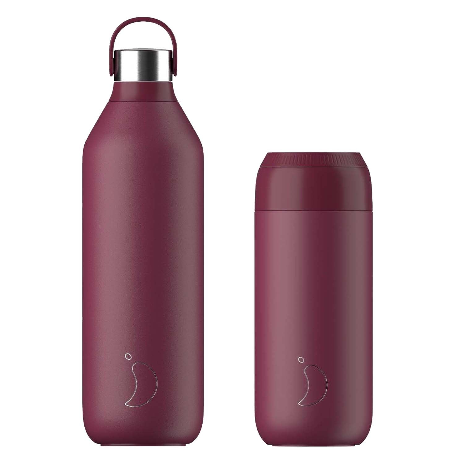 Chilly's | Series 2 1 Litre Bottle & 50cl Coffee Cup Set - Plum Red ...