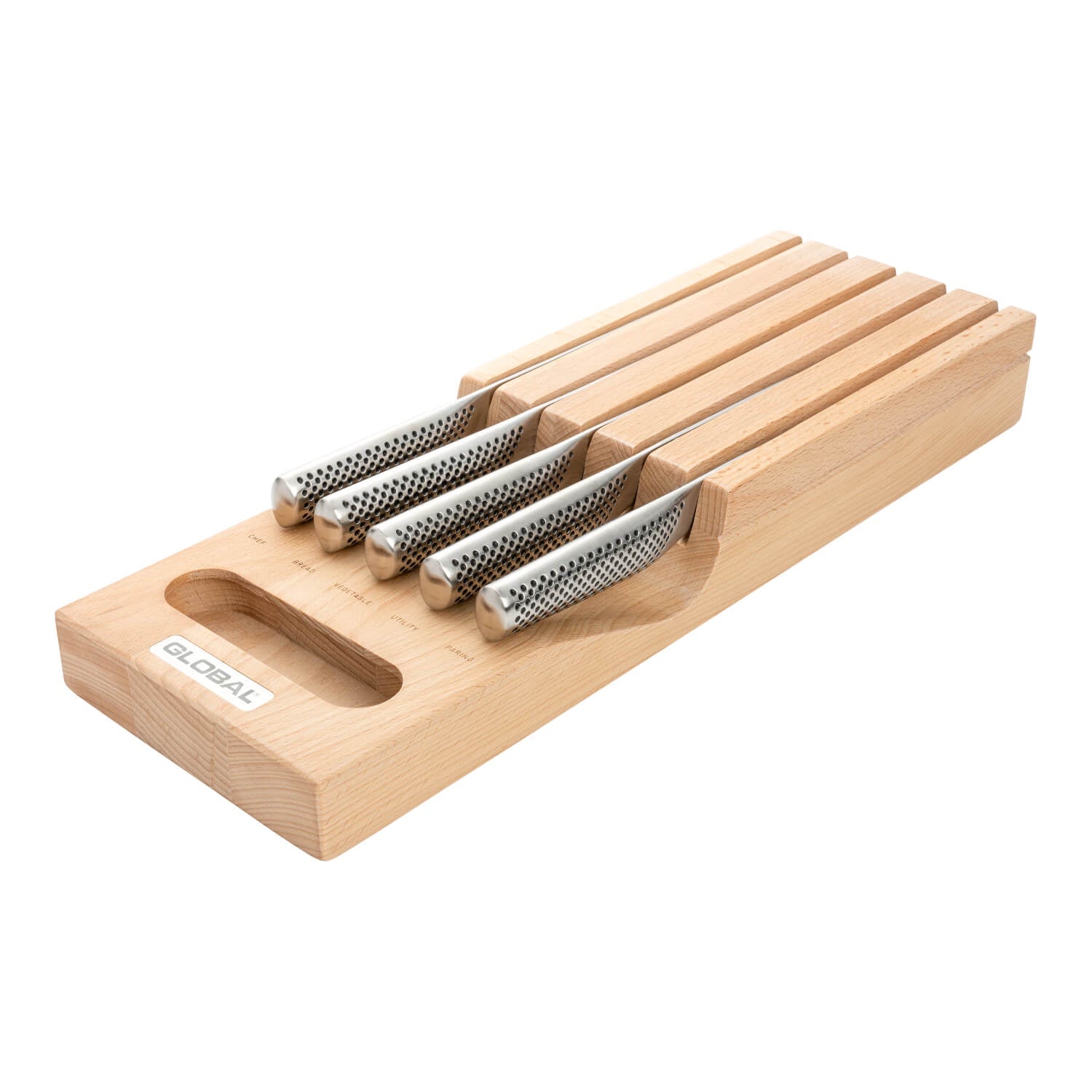 Buy Global Knives | Hikaeme 6 Piece In-Drawer Kitchen Knife Dock Set ...