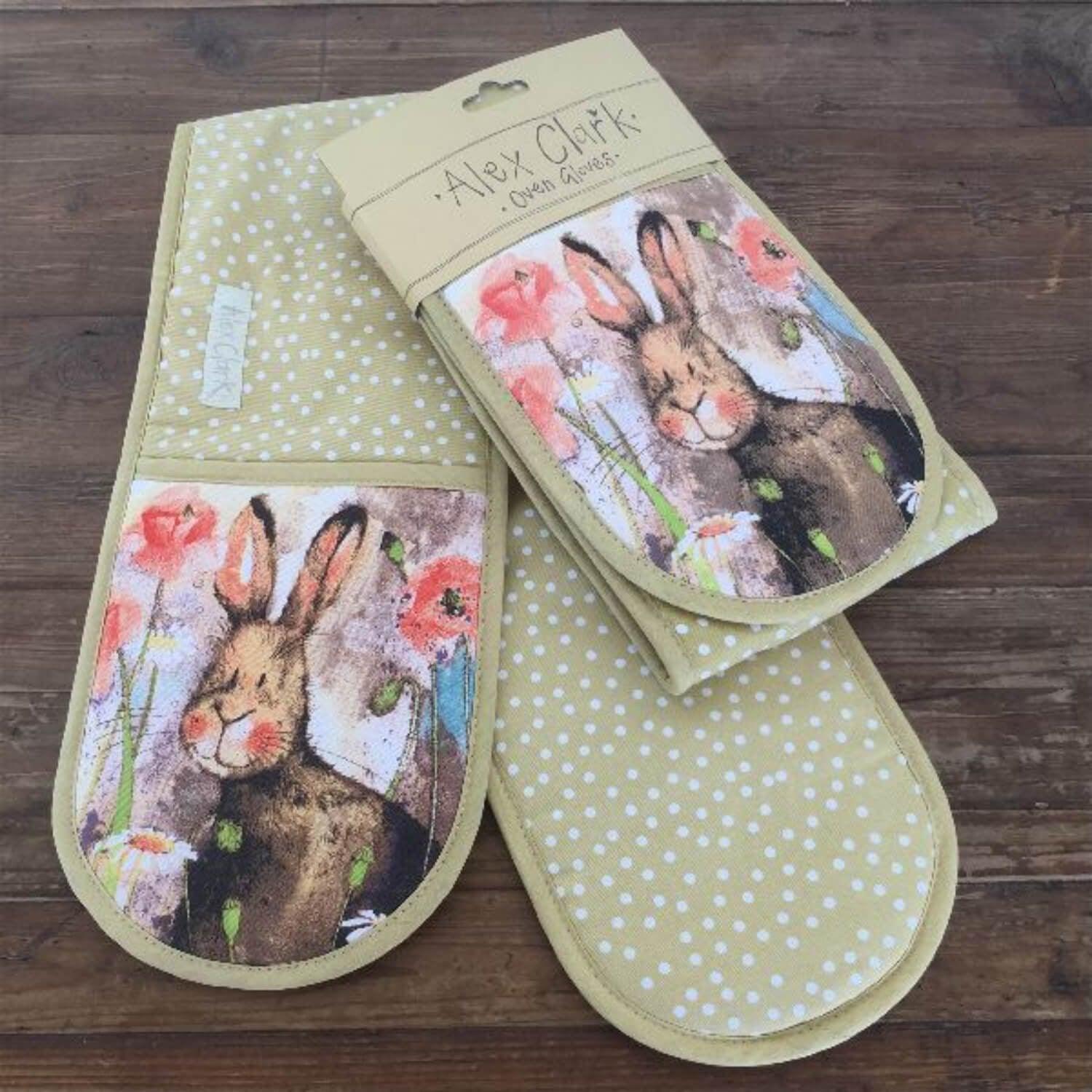 Buy Alex Clark | Cotton Double Oven Glove - Hare & Poppies – Potters ...