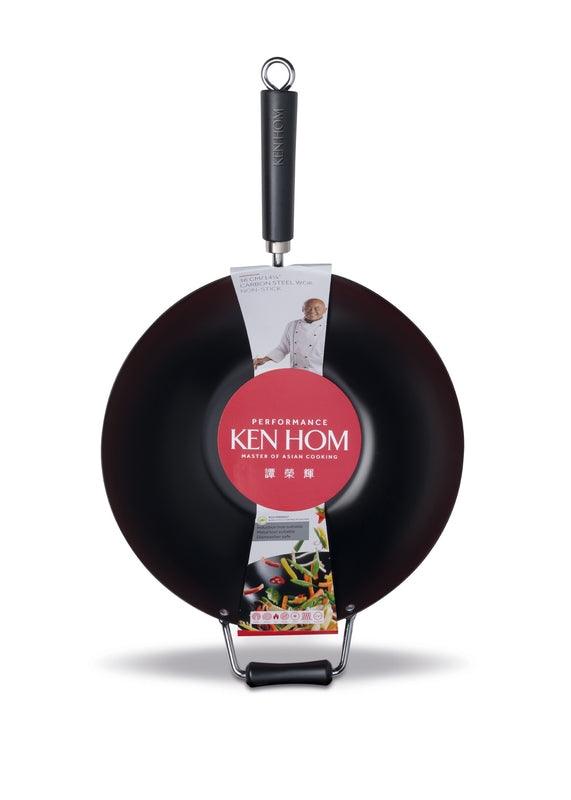 Buy Ken Hom | Performance Non-Stick Carbon Steel Wok - 36cm – Potters ...