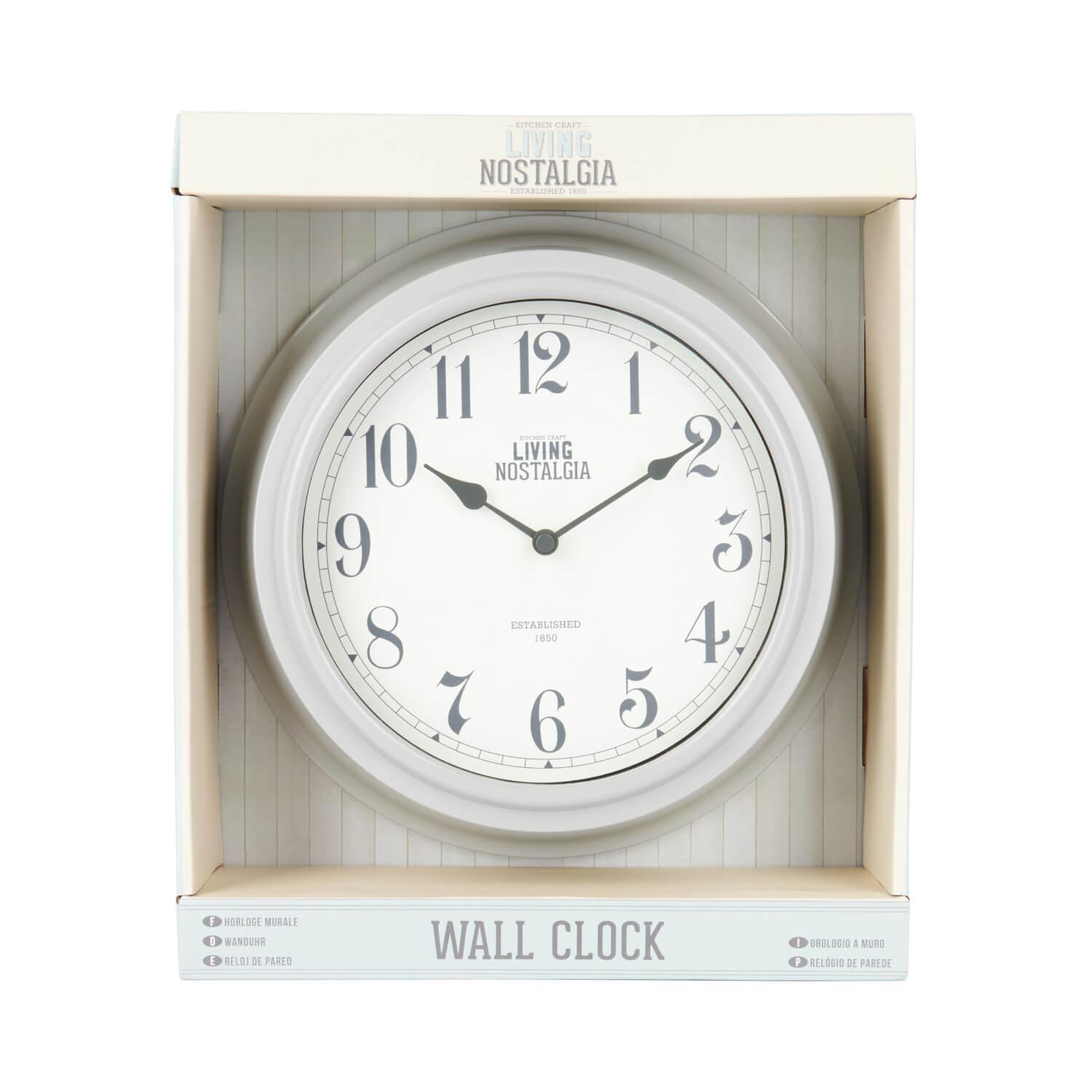 Buy Living Nostalgia | Wall Clock - Grey – Potters Cookshop