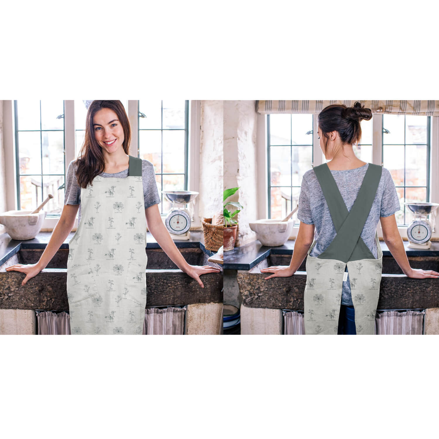 Buy Mary Berry | English Garden 100% Cotton Cross Back Apron - Birds ...