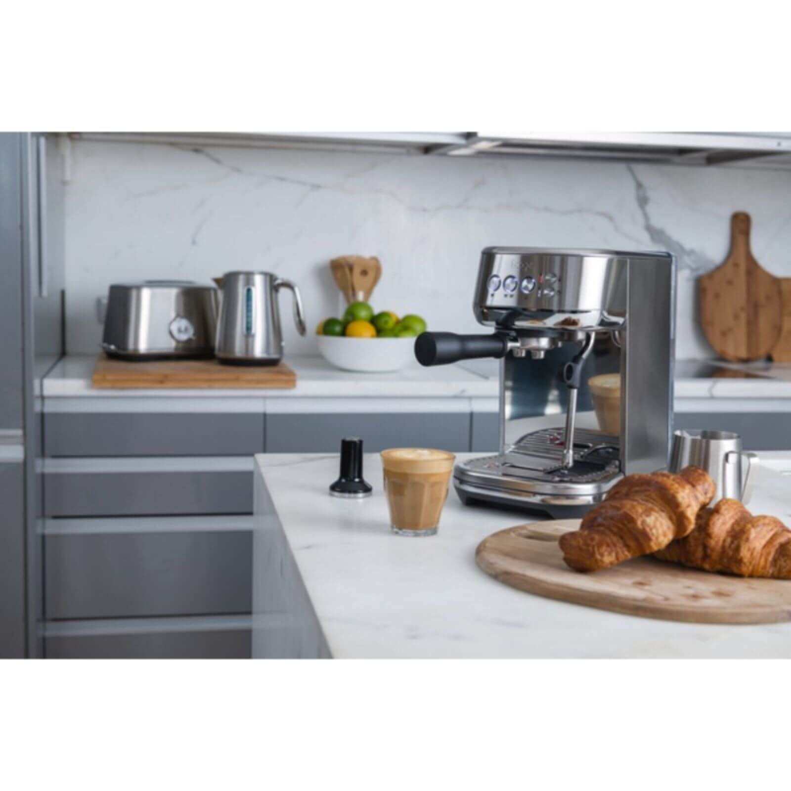 Buy Sage Appliances | SES500BSS Bambino Plus Coffee Machine - Silver ...