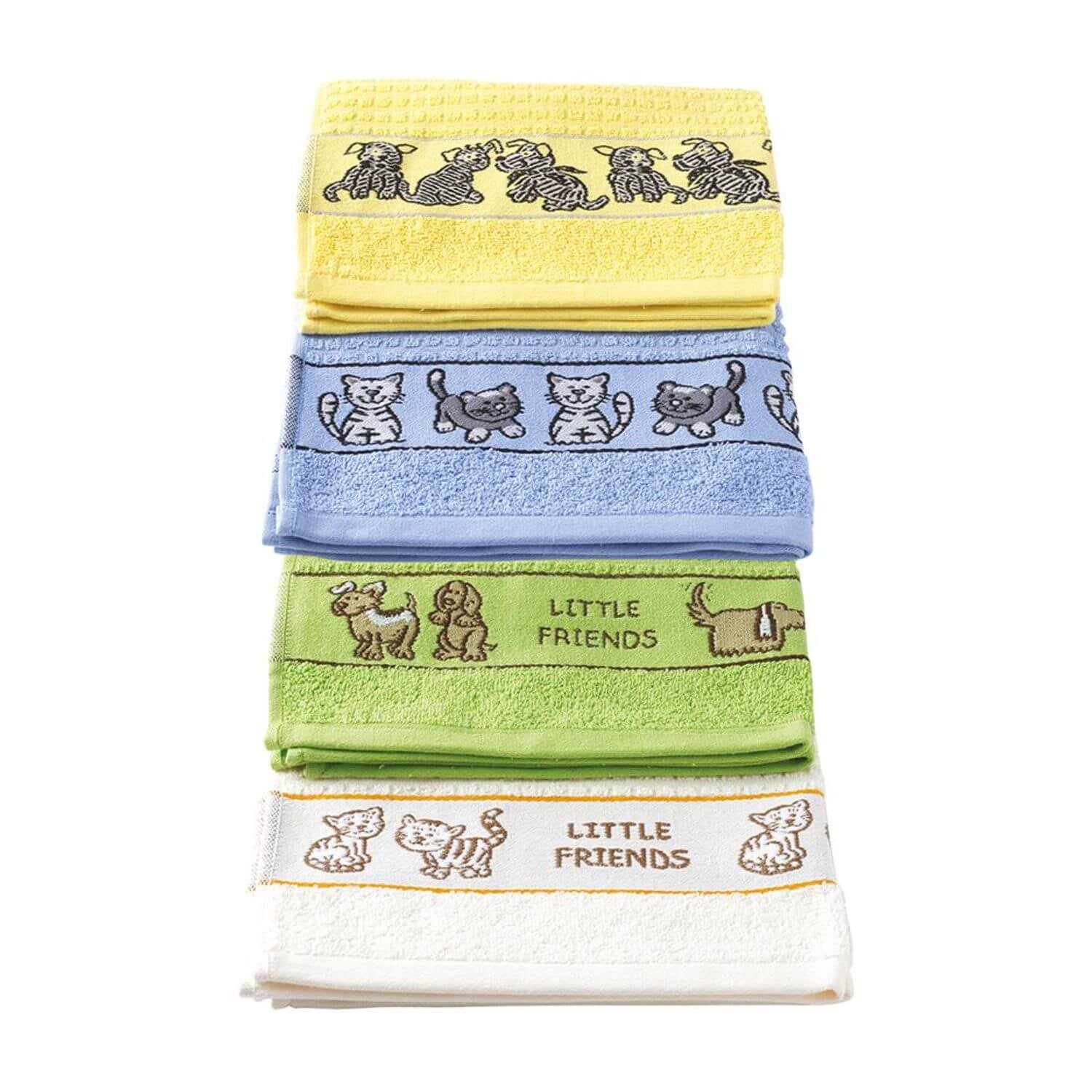 Buy Stow Green | Waffle Terry Cotton Assorted Tea Towels - Pets ...