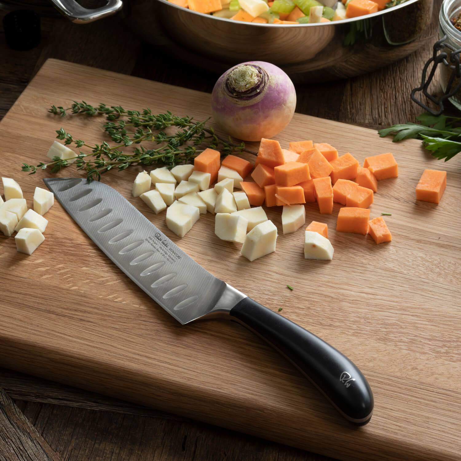 Buy Robert Welch | Signature Fluted Santoku Knife - 17cm – Potters Cookshop