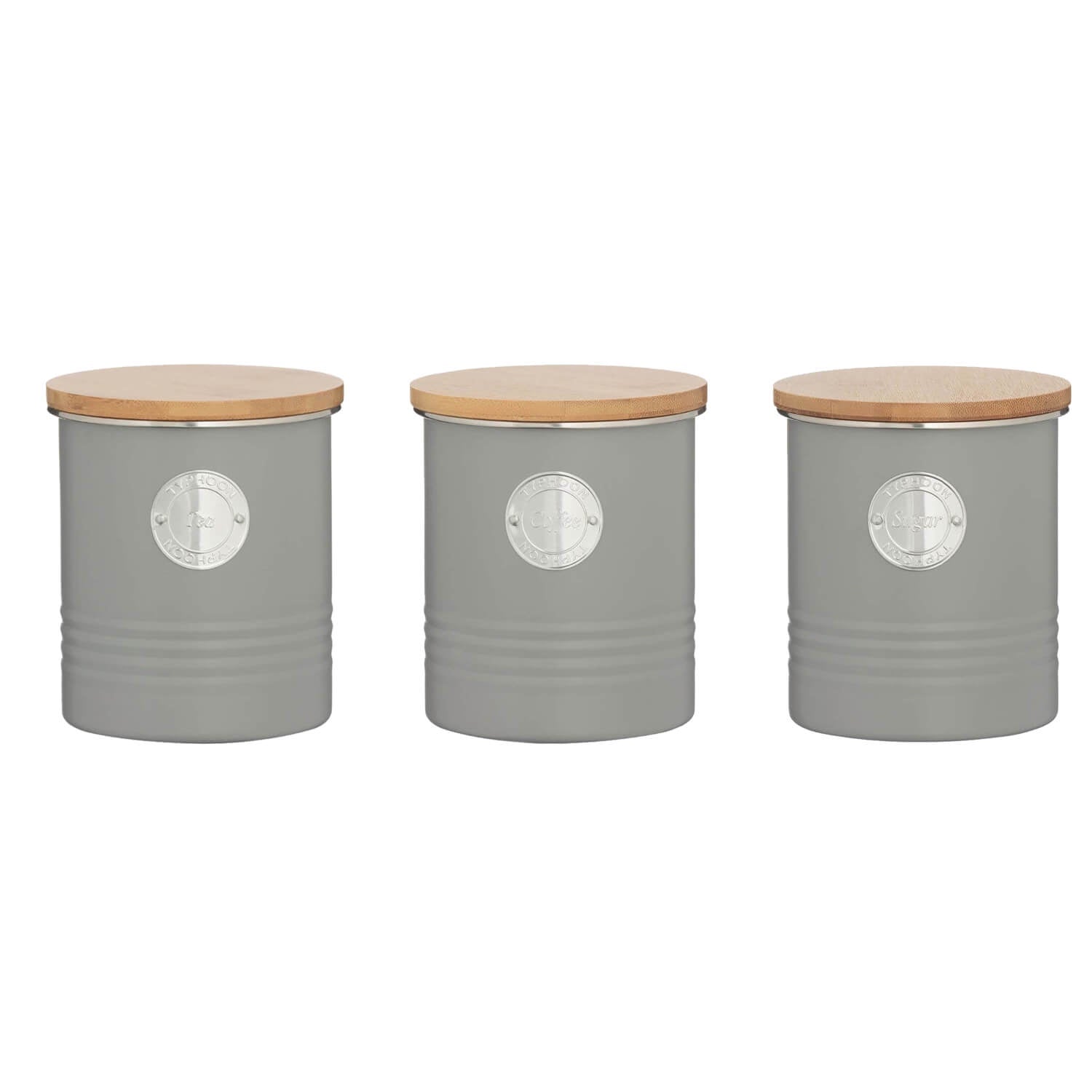 Buy Typhoon | Living 3 Piece Canister Set - Grey – Potters Cookshop