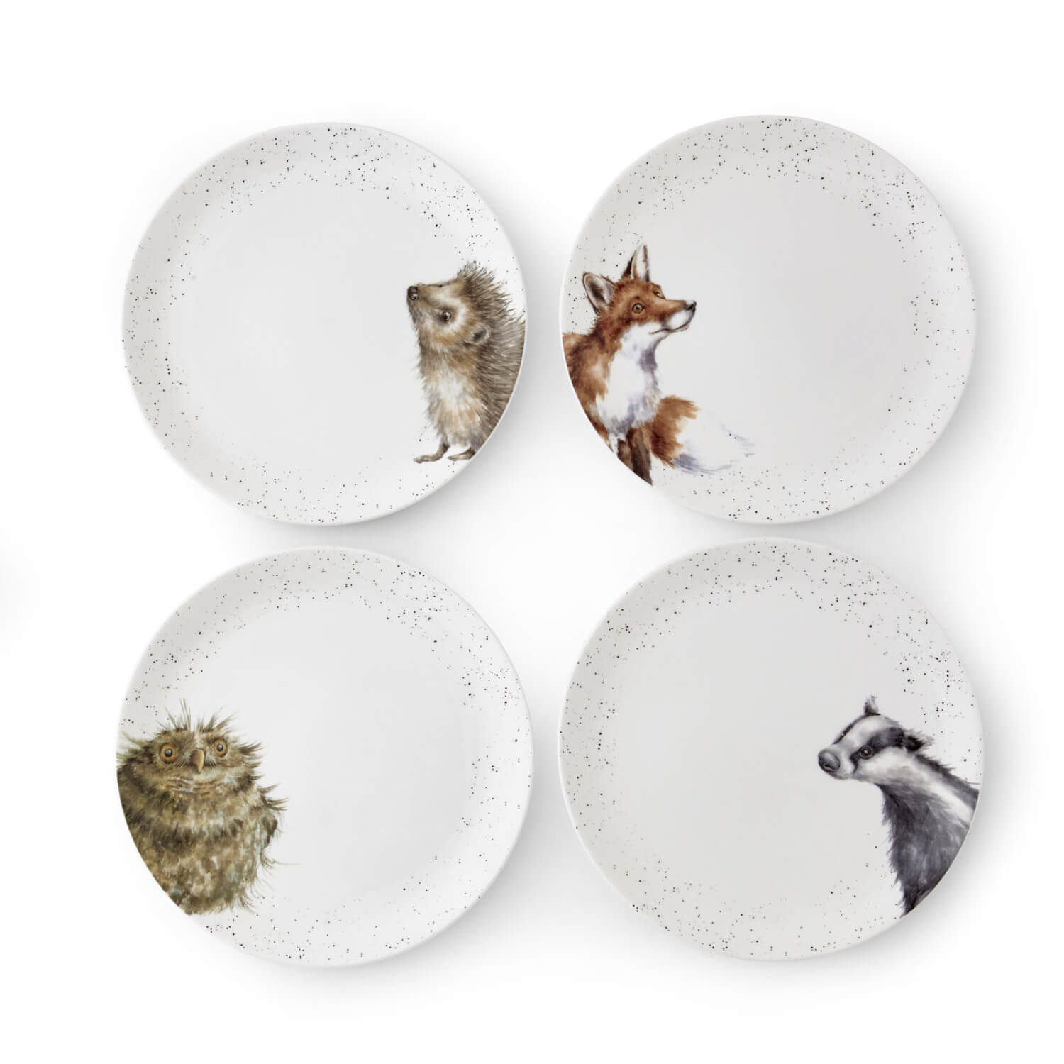 Buy Wrendale Designs | 4-Piece Dinner Plate Set - Woodland Animals ...